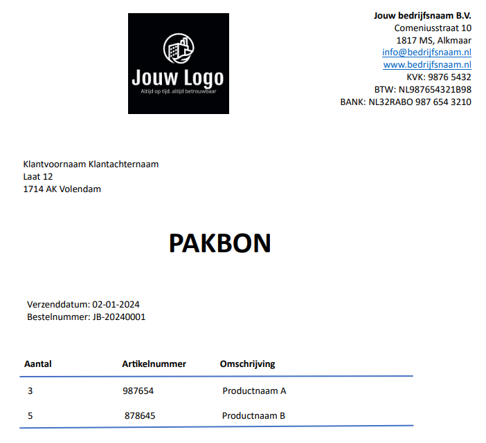 Zo maak je een pakbon in 2024 | SnelStart